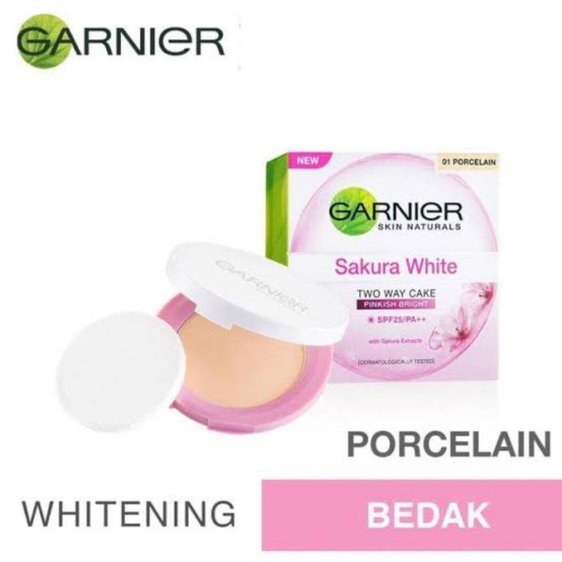 Jual GARNIER Sakura White Two Way Cake Face Powder - 01 Porcelain ...