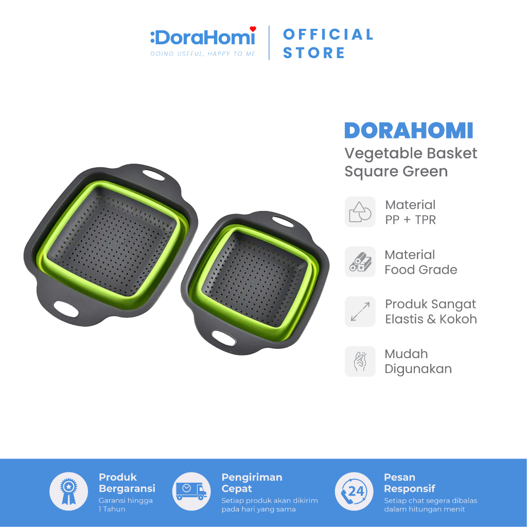Jual Baskom Lipat silicone Tempat Cuci Peniris Beras Buah buahan dan ...