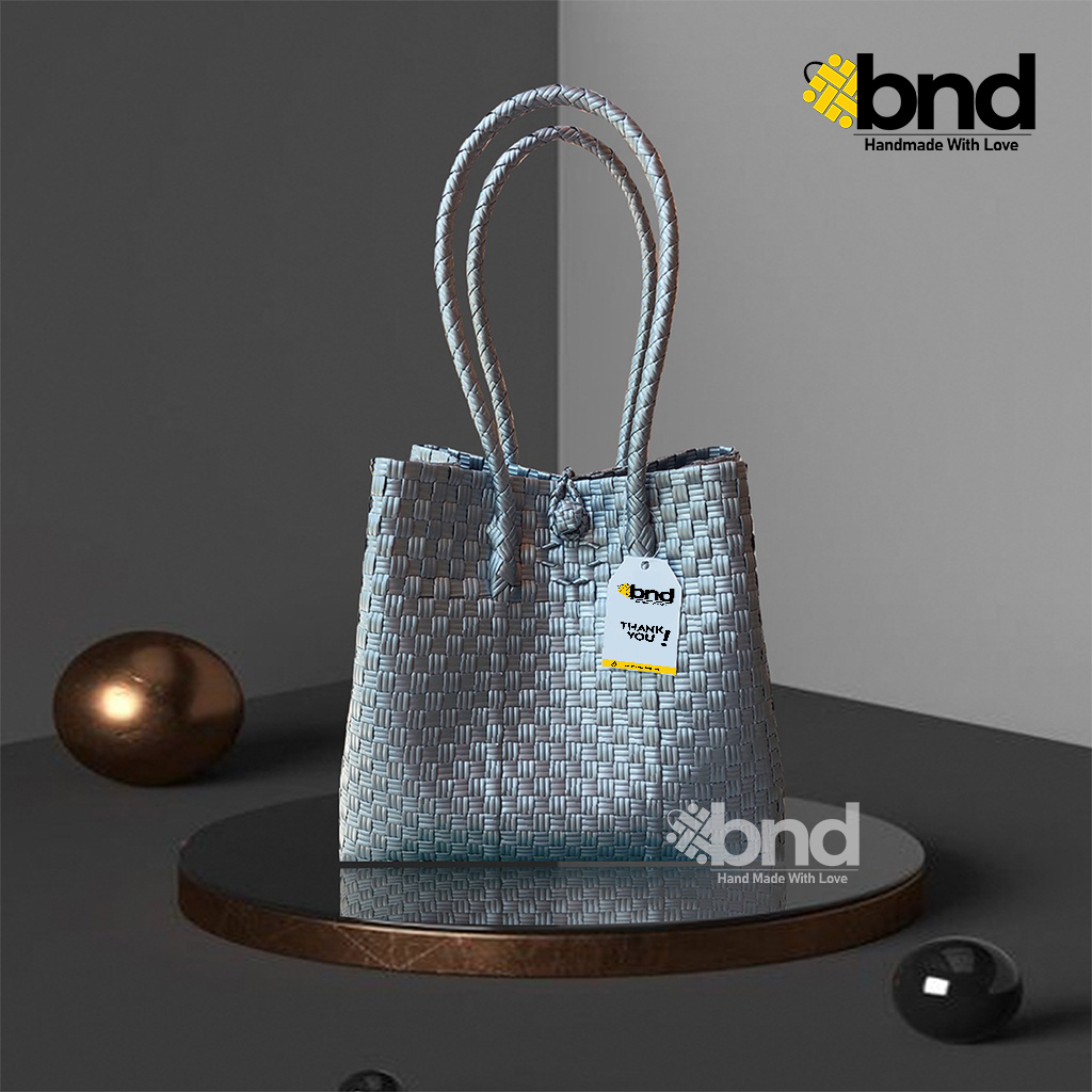 Jual Tas Anyam Jali Tas Tote Tas Handmade Silver Kekinian Tas Anyaman ...