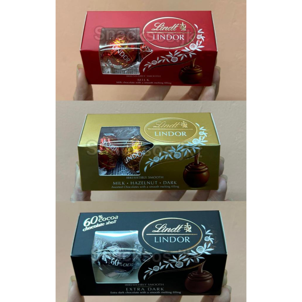 Jual LINDT LINDOR TRIO MILK CHOCOLATE / EXTRA DARK / ASSORTED CHOCOLATE | Shopee Indonesia