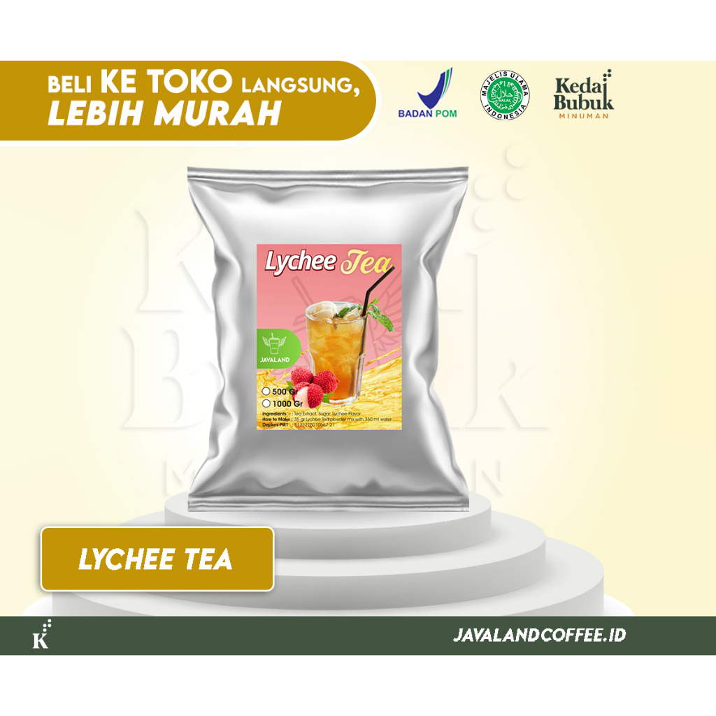 Jual Javaland Bubuk Minuman Rasa Lychee Tea / Teh Leci 1Kg - Regular ...