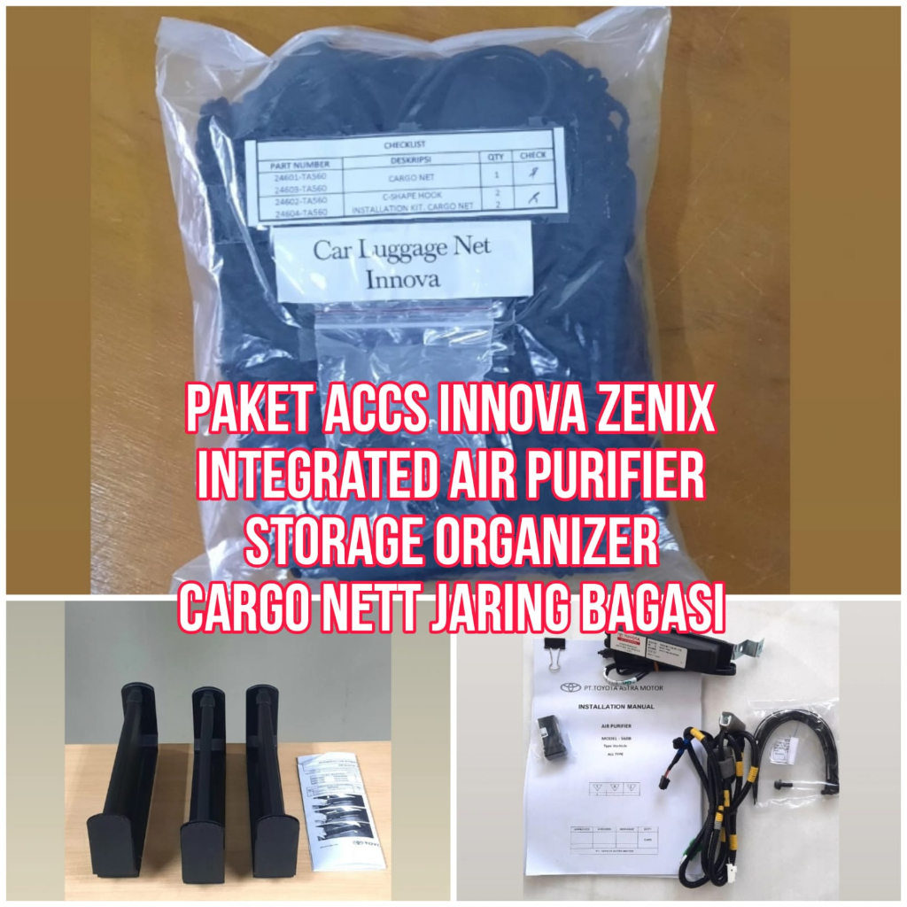 Jual PAKET-AIR PURIFER, STORAGE ORGANIZER,CARGO NET INNOVA ZENIX ...