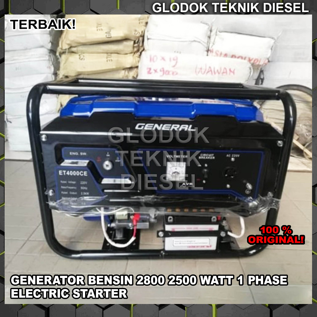 Jual General Genset Generator Bensin 2800 2500 Watt Electric Starter ET ...