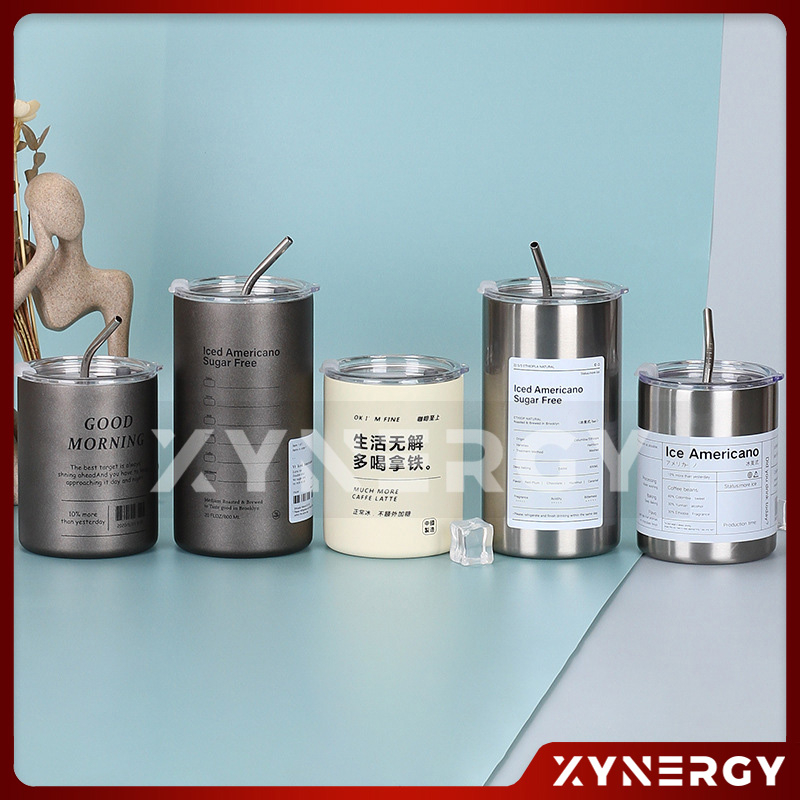 Jual Botol Air Americano Stainless Steel Gelas Sedotan Kopi Panas ...