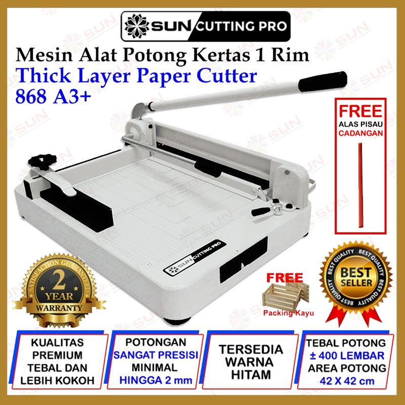 Jual Mesin Thick Layer Paper Cutter A3 868 - Alat Pemotong Kertas 1 rim ...