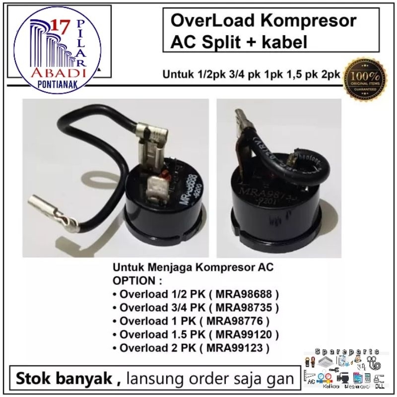 Jual OVERLOAD KOMPRESOR AC SPLIT 0.5PK 1PK 1.5PK 2PK | Shopee Indonesia