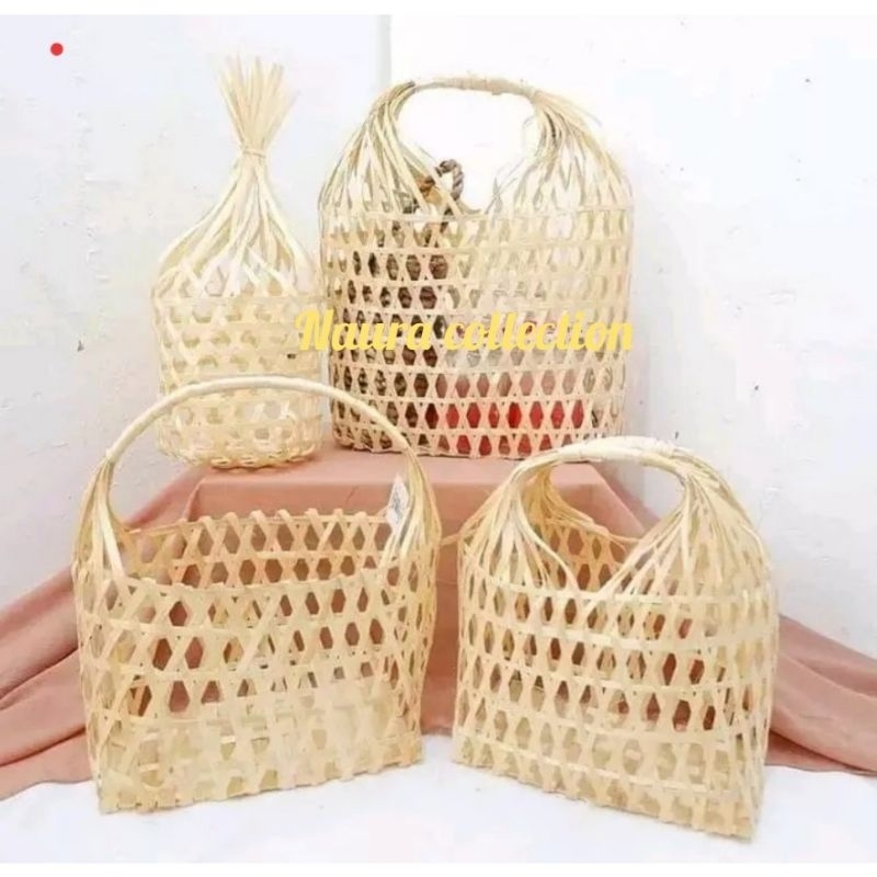 Jual anyaman bambu kerajinan tangan dari bambu keranjang awi keranjang buah | Shopee Indonesia