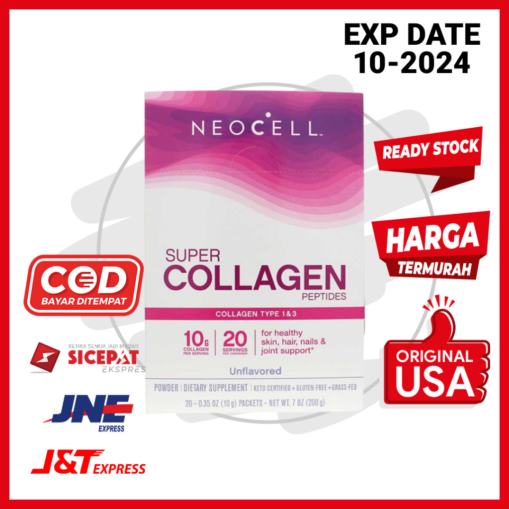 Jual Neocell Collagen Type 1 & 3 Stick Pack, 10 gr (Isi 20) | Shopee ...