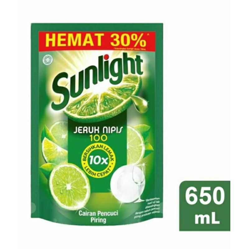 Jual Sunlight Sabun cuci piring jeruk nipis Refill 650ml | Shopee Indonesia