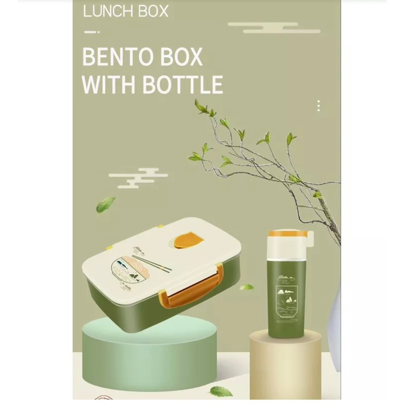 Jual Lunch box set kotak bekal yooye botol minum soup cup 647 tempat ...