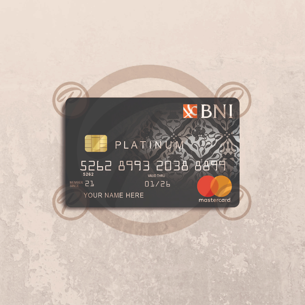 Jual [FAKE] BNI PLATINUM - Card Cover Skin Sticker - PLIATA Stiker ...