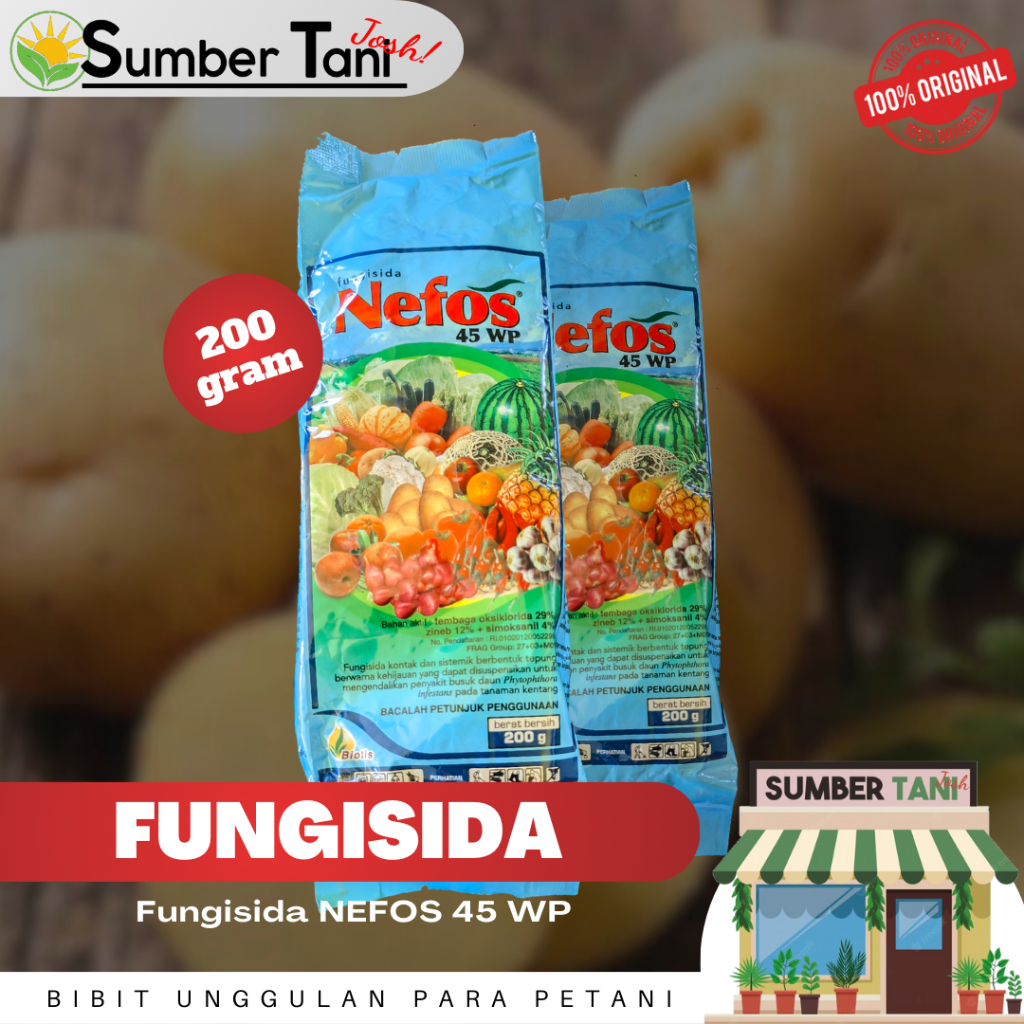 Jual Fungisida NEFOS 45WP Kemasan 200gr Biotis | Shopee Indonesia