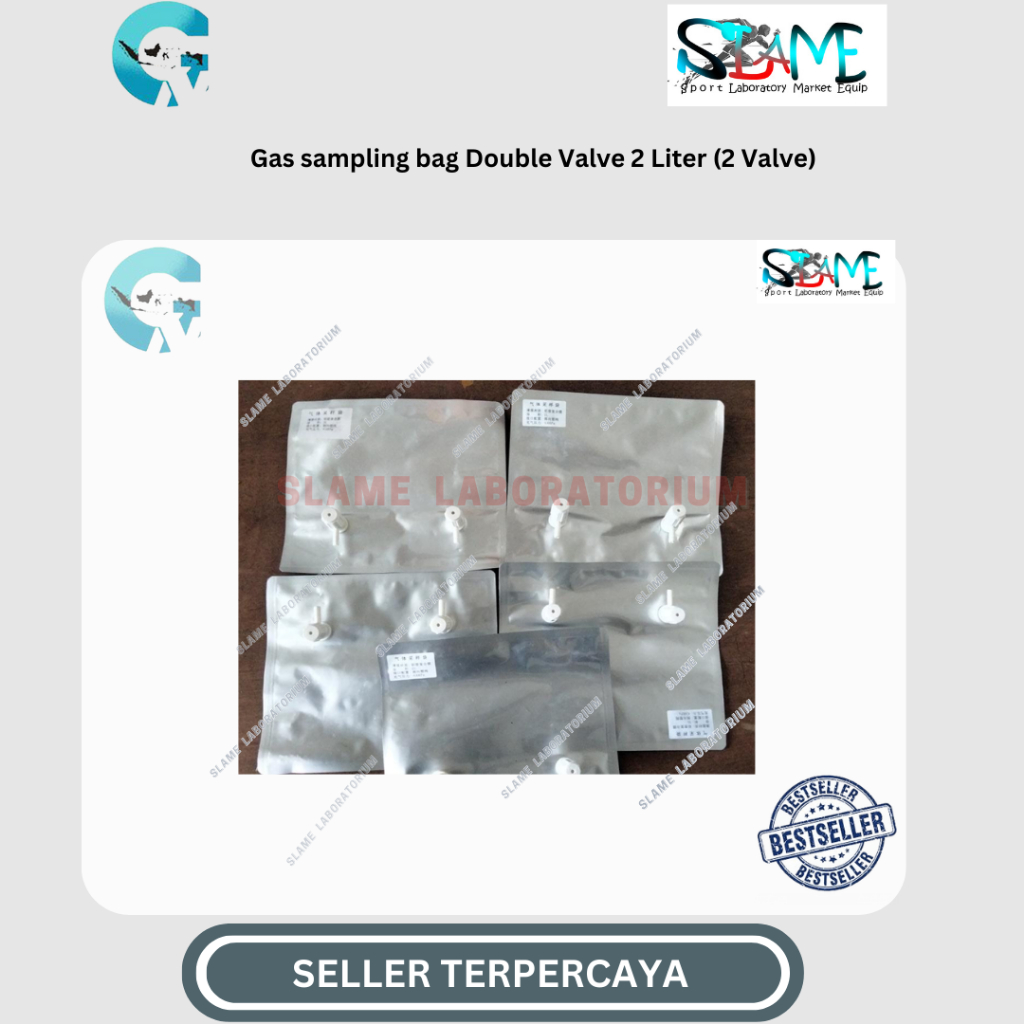 Jual Gas sampling bag Double Valve 2 Liter (2 Valve) | Shopee Indonesia