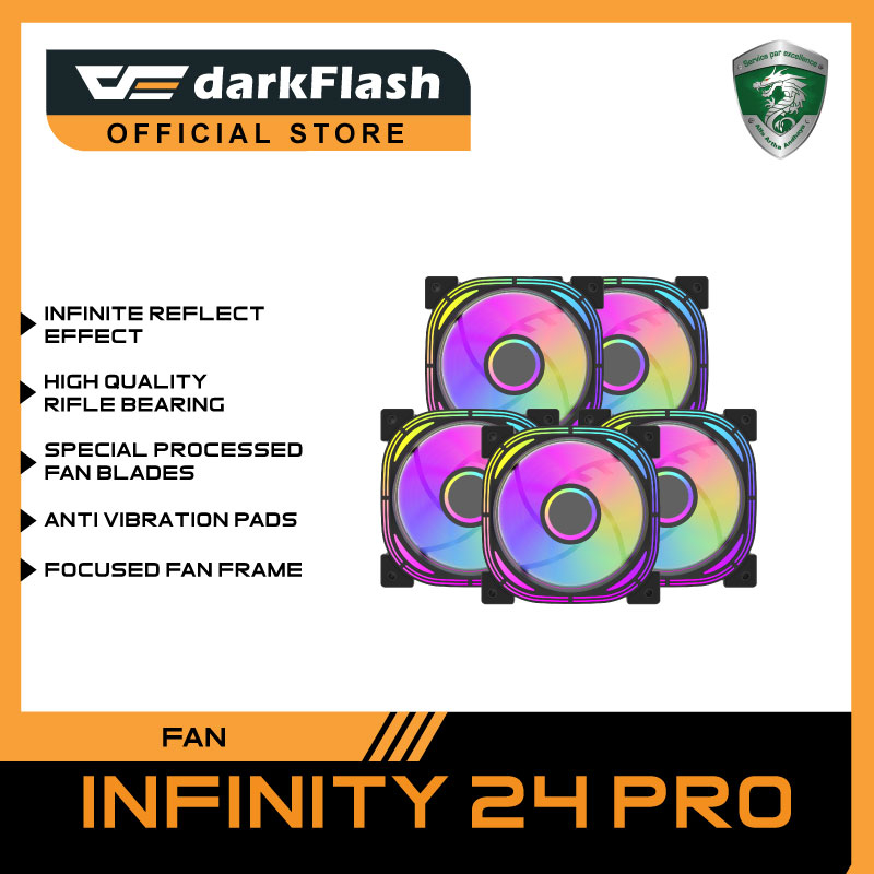 Jual darkFlash INFINITY 24 ARGB Fan [5 Fan] | Shopee Indonesia