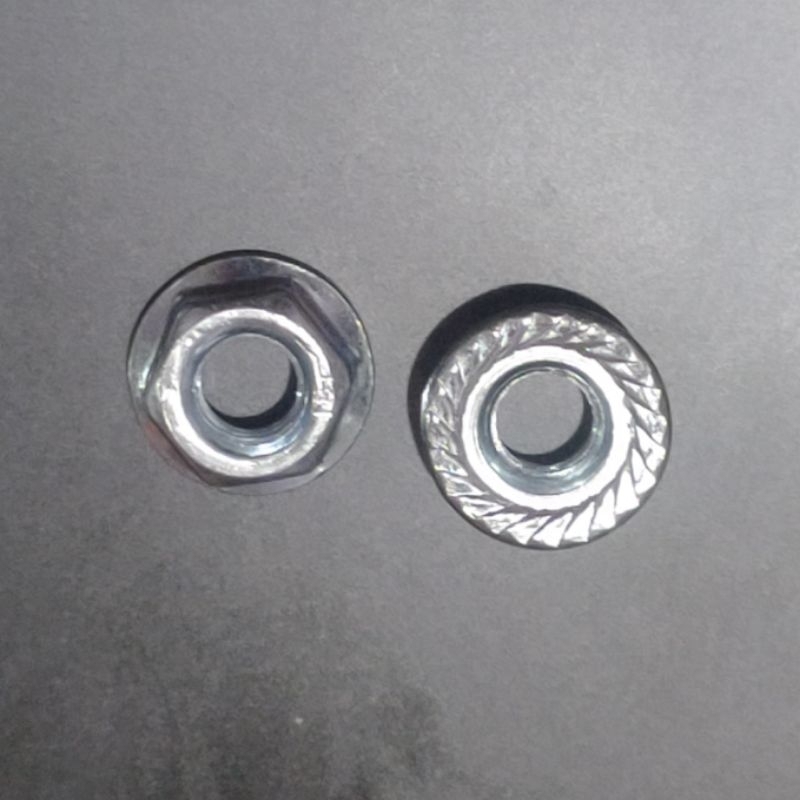 Jual Mur 10 flange putih atau mur m6 flange (isi 10pcs) | Shopee Indonesia