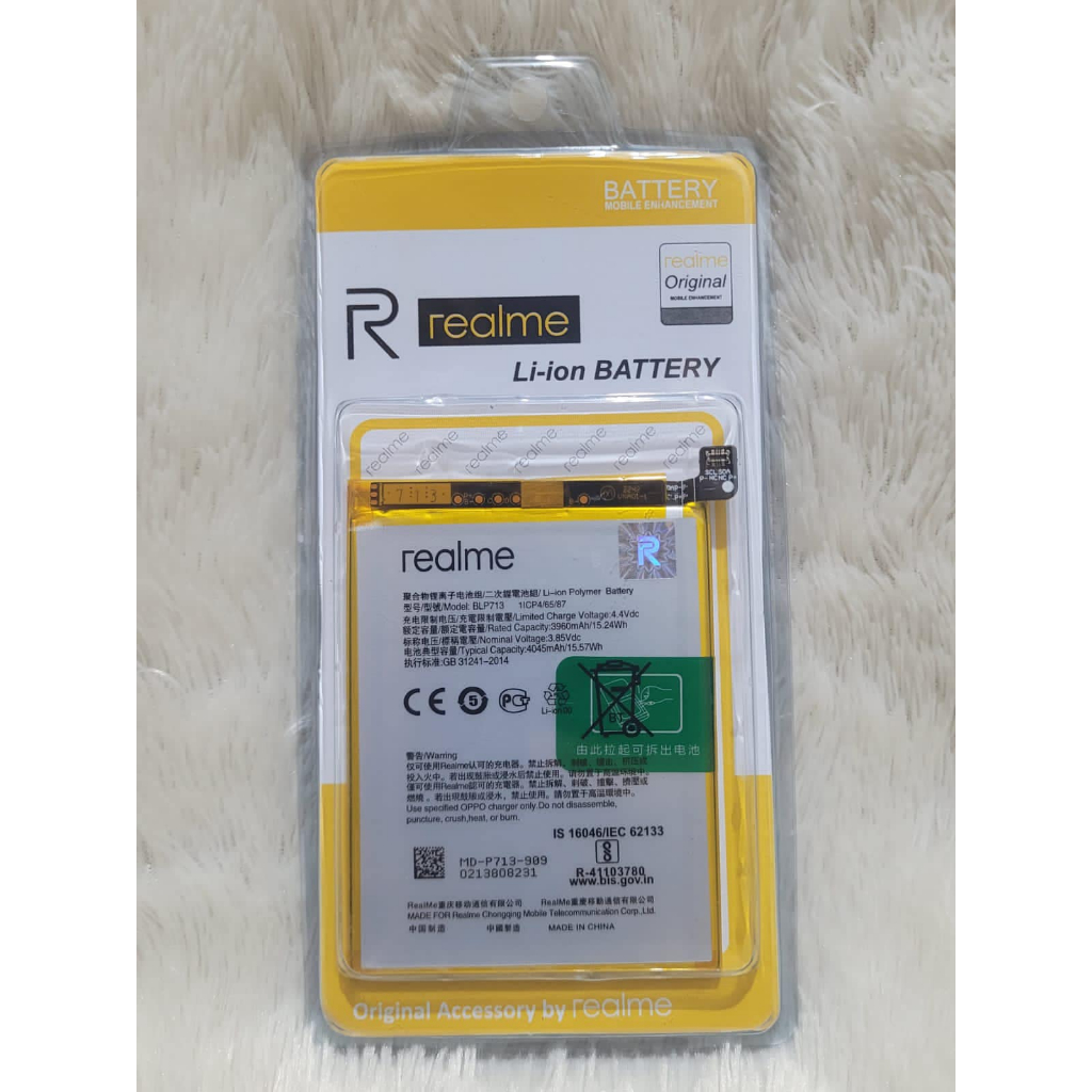 Jual Baterai Realme 3 Pro RMX1851 Realme X Lite BLP713 4045mAh Package ...