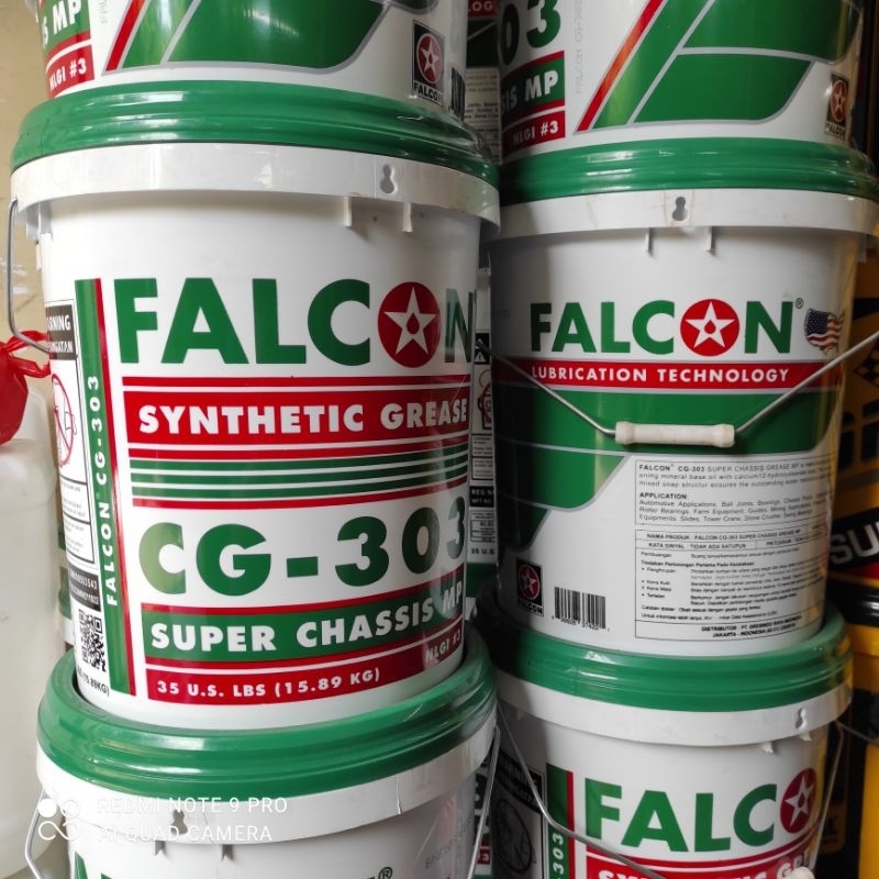 Jual Falcon Super Chassis Grease CG 303 NLGI 3 (15KG, PAIL) | Shopee ...