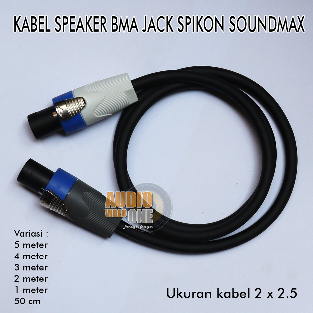 Jual Kabel Speaker BMA 2 x 2.5 Plus Jack Spikon Soundmax Original Kabel ...