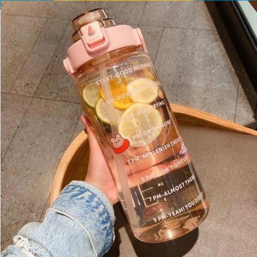 Jual Botol minum Jumbo 1008A Motivasi Penanda waktu Tritan Quifit ...
