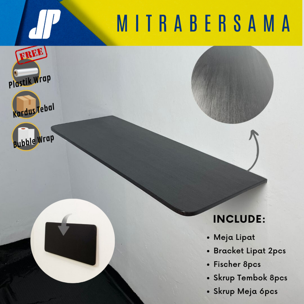 Jual MEJA LIPAT DINDING SATU SET MEJA 60CMX30CM+BRACKET 20CM / MEJA ...