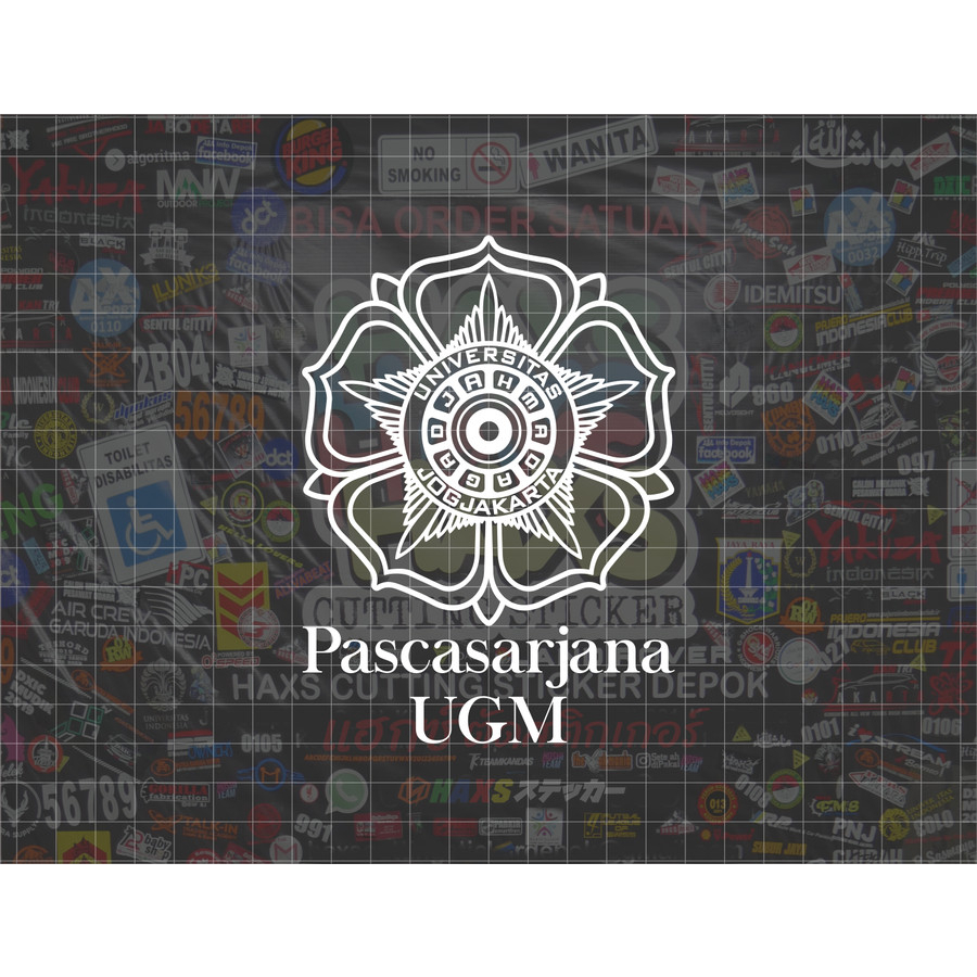 Jual Cutting Sticker UGM Pascasarjana Ukuran 9.5x13 Untuk Mobil ...