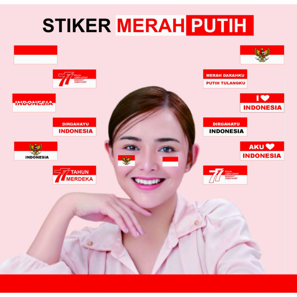Jual TERLARIS CETAK STIKER PIPI HUT RI 78 MERAH PUTIH MURAH | Shopee ...