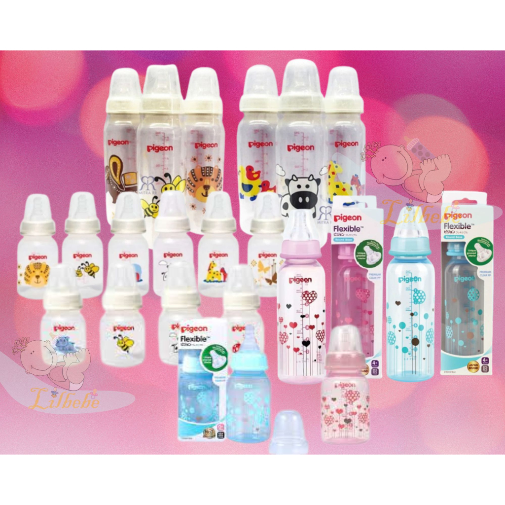 Jual Pigeon Botol Susu PP Premium Clear Flexible - Dot Peristaltic ...