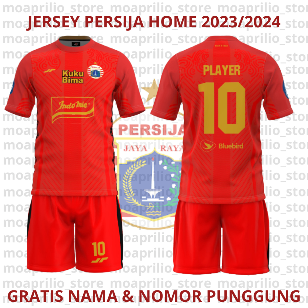 Jual JERSEY PERSIJA HOME 2023/2024 GRATIS NAMA & NOMOR PUNGGUNG ...