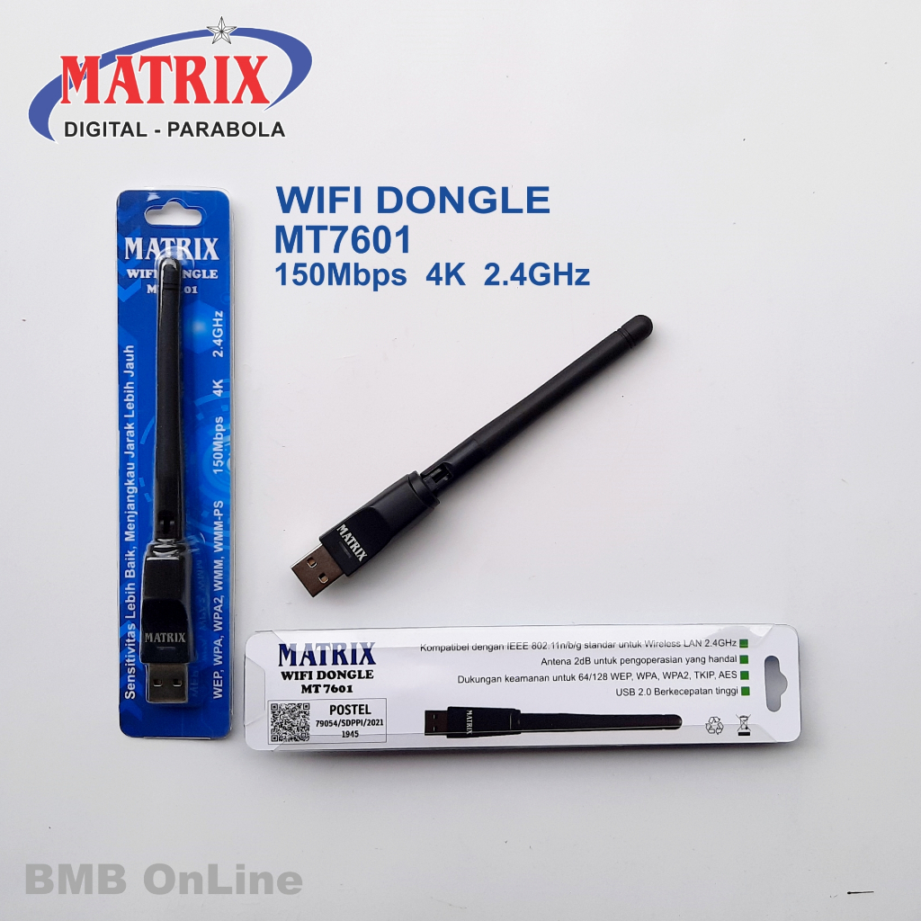 Jual USB WiFi Matrix Adapter Penerima Jaringan Nirkabel WiFi Dongle MT7601 150Mbps | Shopee ...