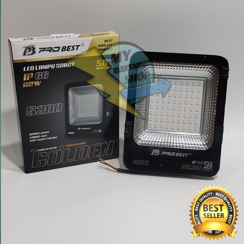 Jual Lampu Sorot AC 200Watt Lampu Tembak LED AC S200 Lampu PROBEST GOLDEN IP 66NEW Lampu Sorot ...