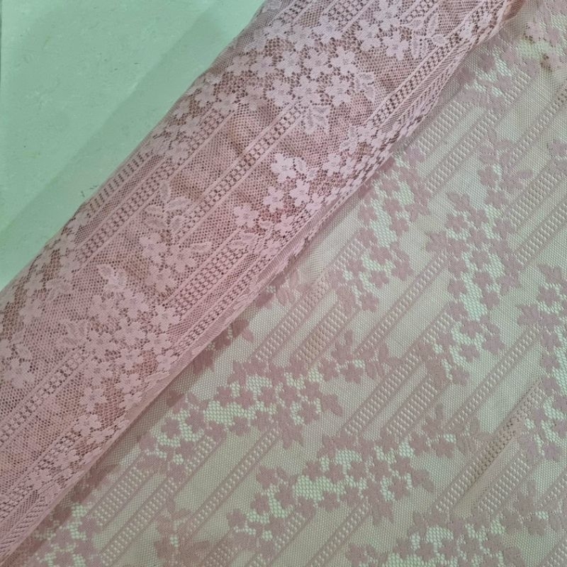 Jual Kain Kebaya Brokat Kain Brukat Salur Flower Rose | Shopee Indonesia