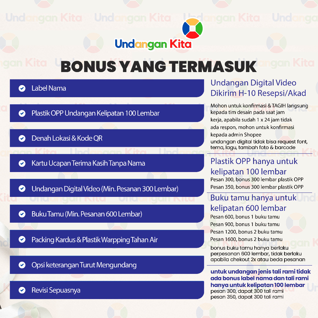 Jual Undangan Pernikahan Brief Card Bentuk Semi Amplop Elegan Rustic ...