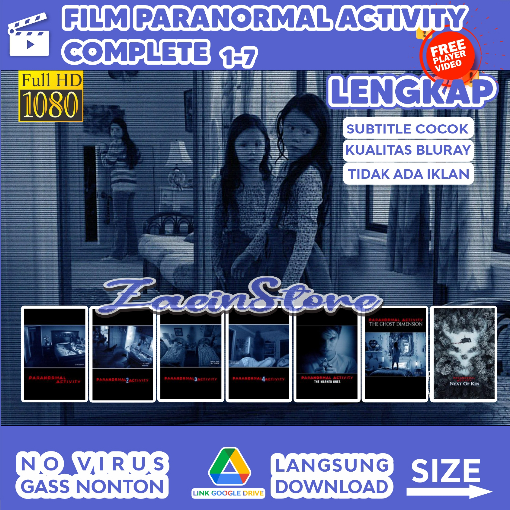 Jual FILM PARANORMAL ACTIVITY COMPLETE 1 - 7 FILM FILM HORROR | Shopee ...