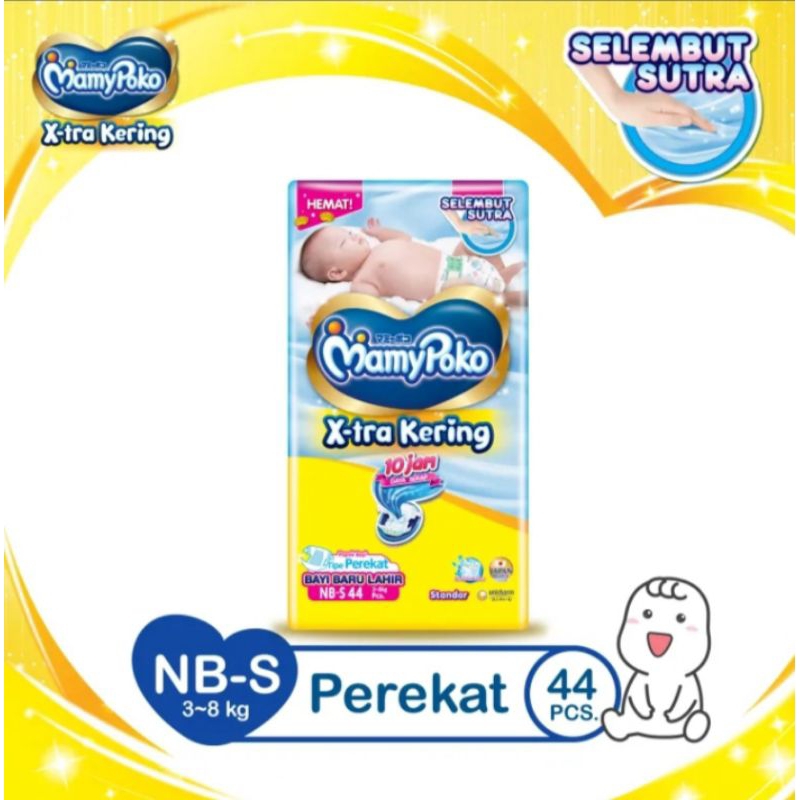 Jual Mamypoko Xtra Kering NBS-44 - Popok Perekat | Shopee Indonesia