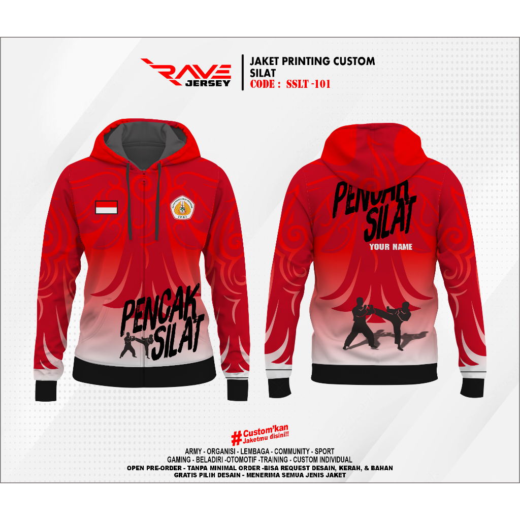Jual JAKET BELADIRI SILAT FULL PRINTING SUBLIM CUSTOM (DESAIN SUKA SUKA ...
