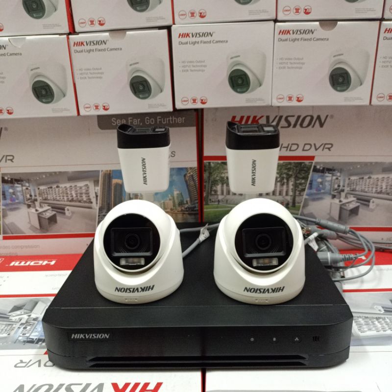 Jual PAKET CCTV HIKVISION 4 CHANNEL 4 KAMERA 2MP 1080P KOMPLIT TINGGAL ...