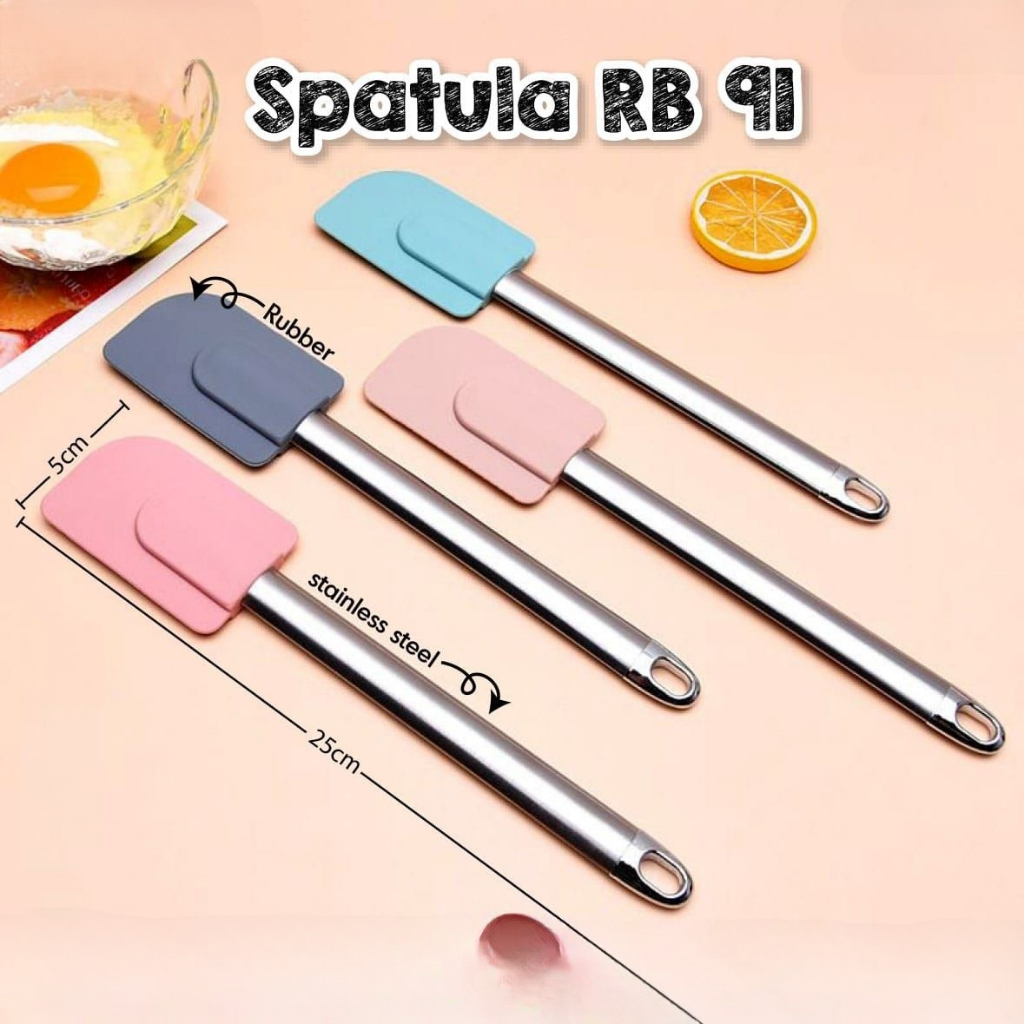 Jual Spatula RB 91 | Spatula Silicon Gagang Stainless | Shopee Indonesia