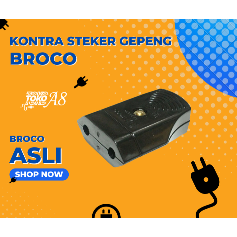 Jual Kontra Stecker Gepeng Broco / Merk Broco | Shopee Indonesia