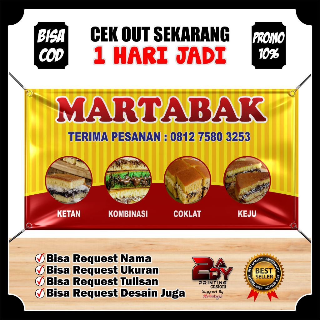 Jual Spanduk Banner Backdrop Martabak Manis Telor / Banner Bener Jualan ...