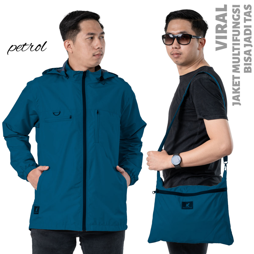 Jual JAKET VIRAL - JAKET BISA JADI TAS - GRATIS SABLON - ANTI AIR ...