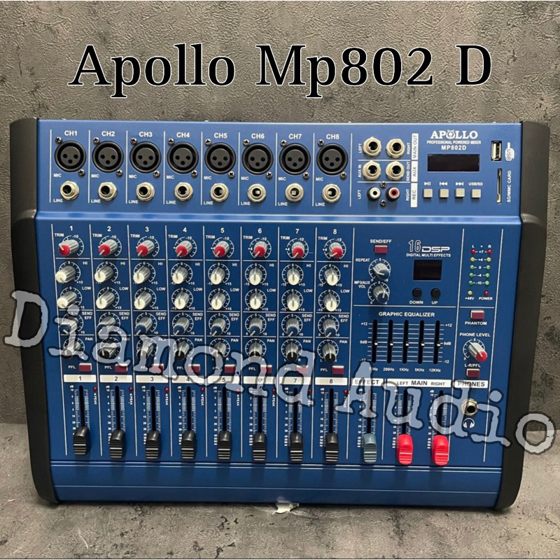 Jual Power Mixer Apollo Mp802 D 8 Channel Usb Equalizer Effect Vocal ...