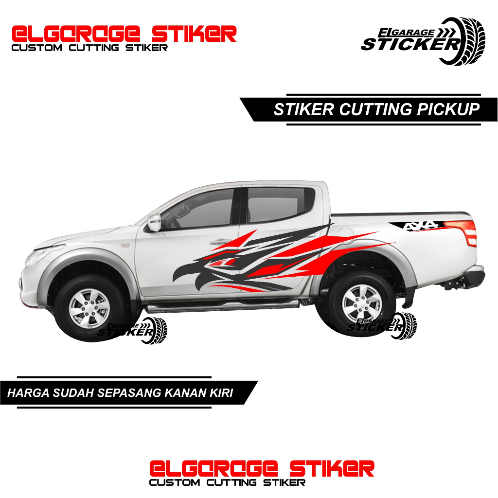 Jual Stiker mobil double cabin stiker cutting variasi elang all mobil ...