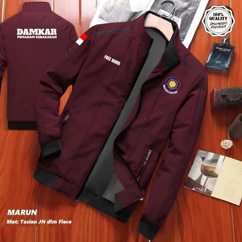 Jual JAKET DAMKAR FREE NAMA PEMADAM KEBAKARAN CUSTOM SABLON TERBARU ...