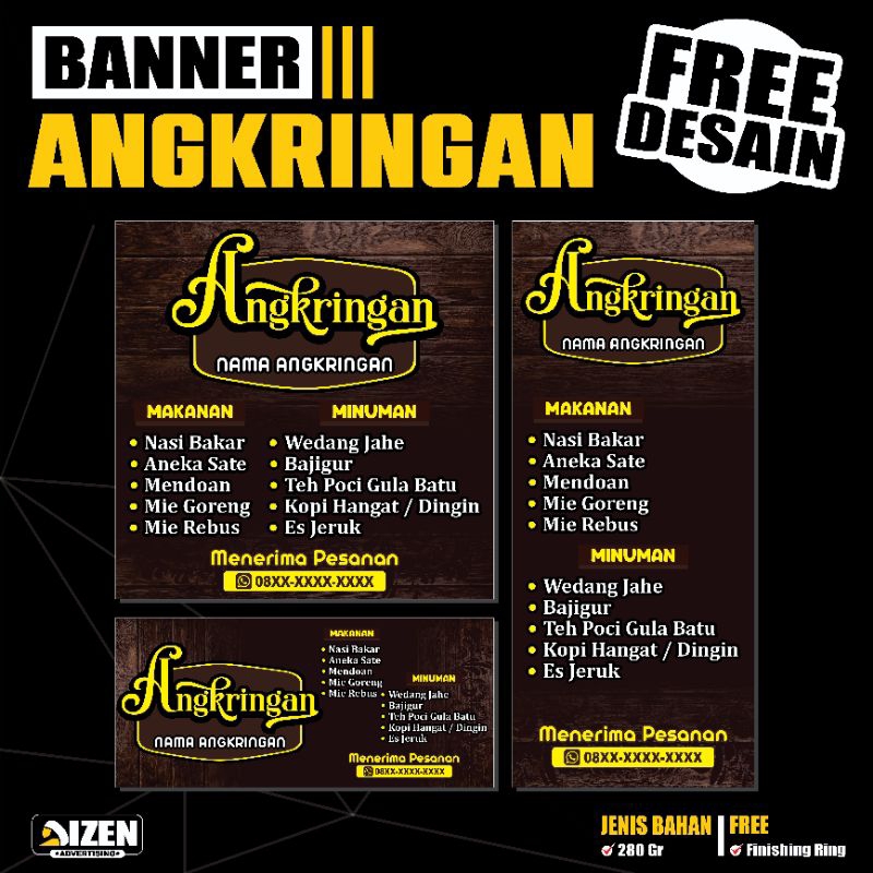 Jual spanduk angkringan, banner angkringan free desain termurah ...