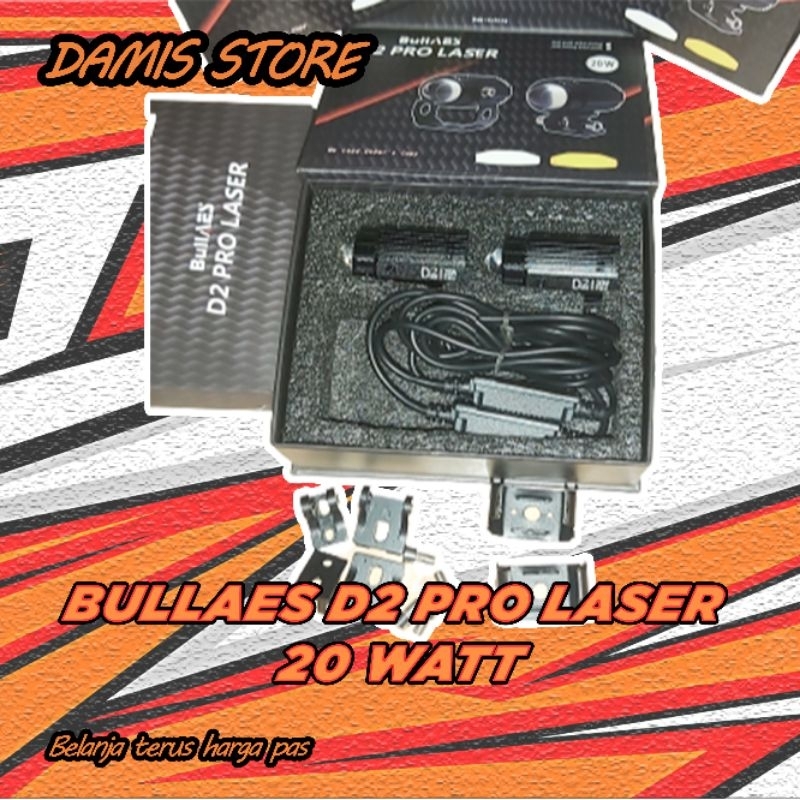 Jual Bullaes D2 pro laser 20 watt dengan devil blue ice lampu sorot spotlight cutt-off rapih ...