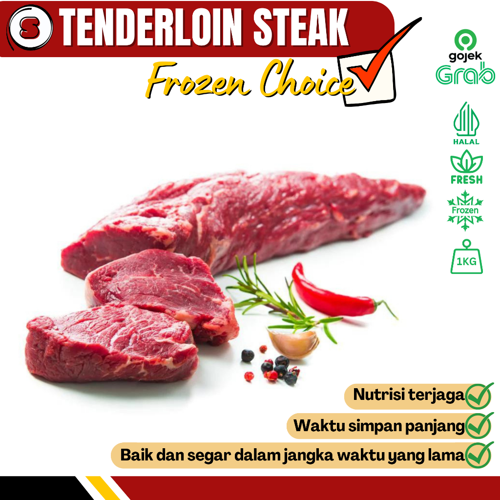 Jual Sapina Daging Sapi Daging Tenderloin Potongan Steak / Has Dalam ...