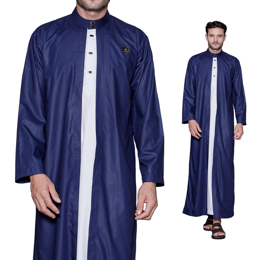 Jual Jubah Pria 2in1Jubah 2 Layer Jubah Habib Rifky Trend Terkini ...