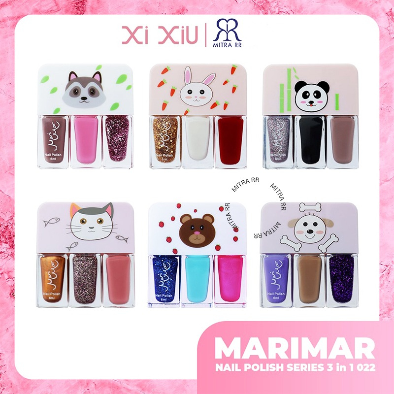 Jual Marimar Nail Polish 3in1 | Cat Kuku 3 Warna | Shopee Indonesia