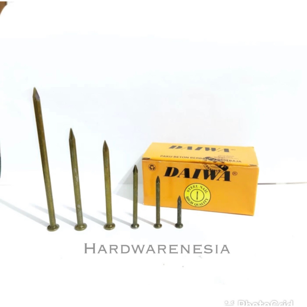Jual DAIWA Paku Beton Kuning 1 / 1.1/4 / 1.1/2 / 2 / 3 / 4 inci PER BOX | Shopee Indonesia