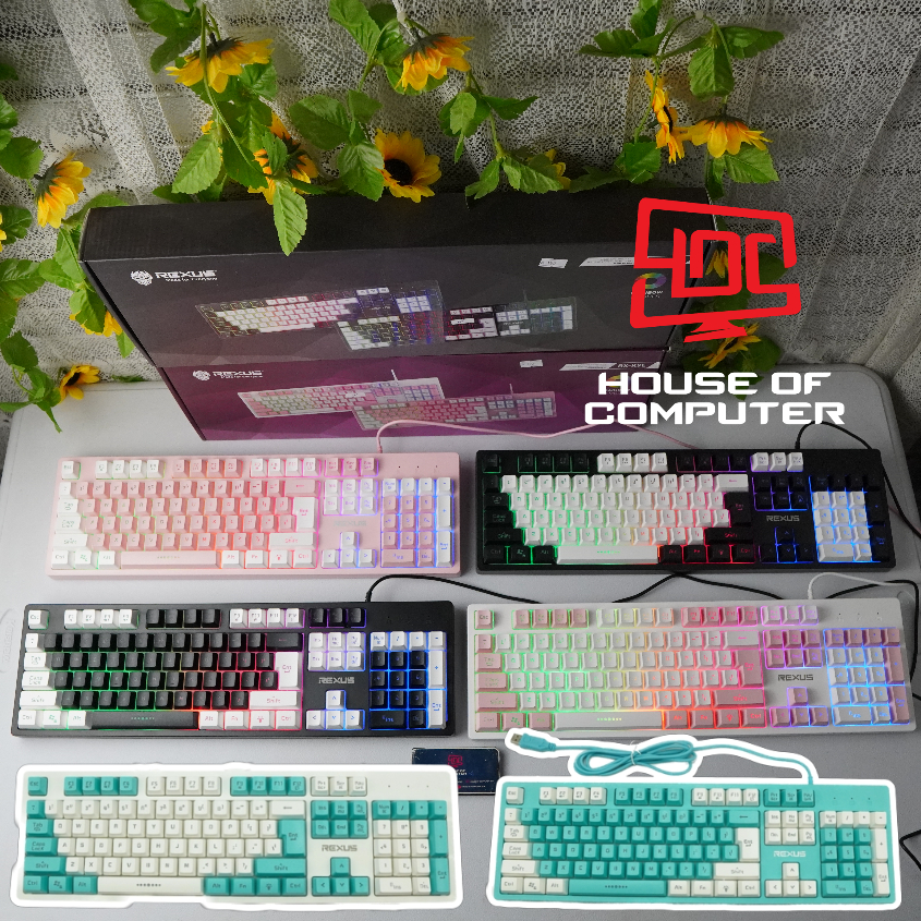 Jual KEYBOARD GAMING REXUS K9E MEMBRANE USB RGB | Shopee Indonesia